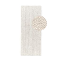 Hanse Home Juteteppich Boucl&eacute;, Wei&szlig;, Textil, Uni, rechteckig, 80x200 cm, Oeko-Tex&reg; Standard 100, f&uuml;r Fu&szlig;bodenheizung geeignet, in verschiedenen Gr&ouml;&szlig;en erh&auml;ltlich, pflegeleicht, strapazierf&auml;hig, Teppiche & B&ouml;den, Teppiche, Naturteppiche
