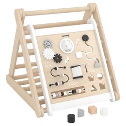 My Baby Lou Motorikspiel, Natur, Schwarz, Wei&szlig;, Holz, Kunststoff, Buche, Sperrholz, 62.2x54.7x52.2 cm, unisex, Fsc, EN 71, transportierbar, Spielzeug, Kinderspielzeug, Konstruktionsspielzeug