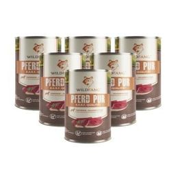 Wildfang Nassfutter Pferd pur - BARF Qualit&auml;t 6x400 g