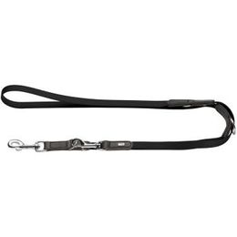Sport Dog Dog Sport HUNTER verstellbare Hundef&uuml;hrleine wolmar biothane x leder schwarz 1,6 cm