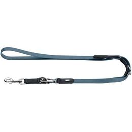Sport Dog Dog Sport HUNTER verstellbare Hundef&uuml;hrleine wolmar biothane x leder blau 1,6 cm