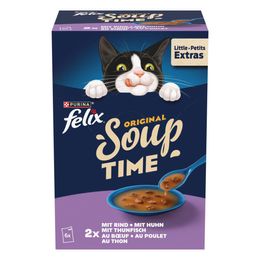 FELIX Soup Gemischte Vielfalt mit Rind, Huhn und Thunfisch 8x6x48g