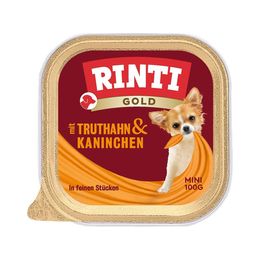 Rinti Hunde-Nassfutter Gold Mini Truthahn und Kaninchen 16x100g
