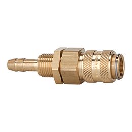 Riegler Schnellverschlusskupplung NW 5, Messing blank, T&uuml;lle LW 4, M10x1 (243.31)