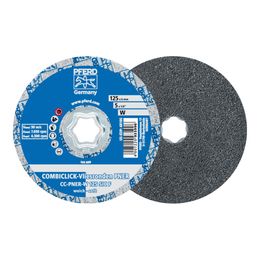 Pferd TOOLS COMBICLICK verpresste Vliesronde CC PNER &Oslash; 125 mm Weich SIC Fein f&uuml;r Finish (1) (44498027)
