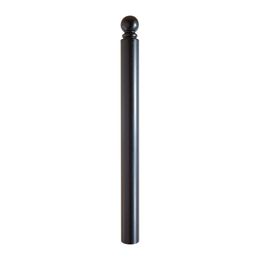 Schake Stilpoller Typ 485FUHB, umlegbar + Dreikantverschlu&szlig;, zum Einbetonieren, &Oslash; 82mm + Kugelkopf, beschichtet, mattschwarz)