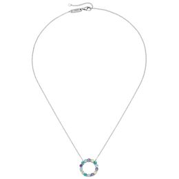 Damen Collier "mit Zirkonia und Kristallsteinen, Silber 925", 45cm, Silber 925 (Sterlingsilber)mehrfarbig, Giorgio Martello MILANO, Silber 925