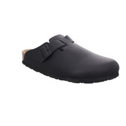 Rohde Jungen Clog "Grado", Gr. 48, schwarz, Leder, Basic, Schuhe, Pantoffel, Hausschuh, Wohlf&uuml;hlschuh mit Schnalle