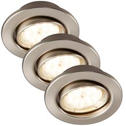 toom LED-Einbauleuchtenset dimmbar 4,8 W 350 lm warmwei&szlig; &Oslash; 8,6 cm 3 St&uuml;ck