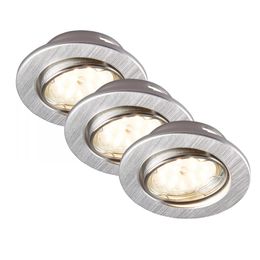 toom LED-Einbauleuchtenset dimmbar 5 W 350 lm warmwei&szlig; &Oslash; 8,6 cm 3 St&uuml;ck