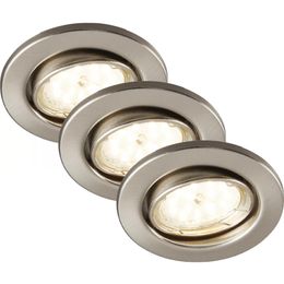 toom LED-Einbauleuchtenset 5 W 350 lm warmwei&szlig; &Oslash; 8,6 cm 3 St&uuml;ck