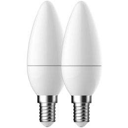 B1 LED-Leuchtmittelset Kerze matt E14 4,9 W 470 lm warmwei&szlig; 2 St&uuml;ck