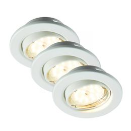B1 LED-Einbauleuchtenset 5 W 210 lm warmwei&szlig; &Oslash; 8,6 cm 3 St&uuml;ck