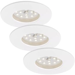Briloner LED-Einbauleuchtenset 'Attach Dim' dimmbar 18,9 W 1380 lm warmwei&szlig; &Oslash; 7,5 cm 3 St&uuml;ck