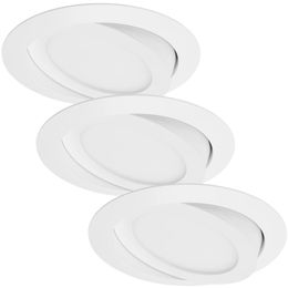 Briloner LED-Einbauleuchtenset 'Flat Move' 8 W 800 lm neutralwei&szlig; &Oslash; 14 cm 3 St&uuml;ck