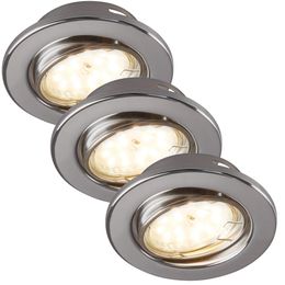 toom LED-Einbauleuchtenset 5 W 350 lm warmwei&szlig; &Oslash; 8,6 cm 3 St&uuml;ck