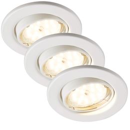 toom LED-Einbauleuchtenset dimmbar 5 W 350 lm warmwei&szlig; &Oslash; 8,6 cm 3 St&uuml;ck