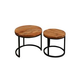 ByLiving Couchtisch SELMA, Breite 50 cm, Akazie natur/schwarz