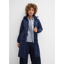 bonprix wasserabweisender leichter Parka, blau, Gr.46, Parka aus leichtem Material