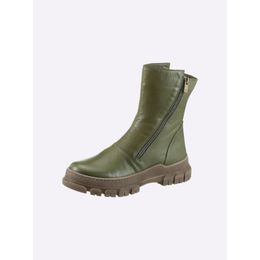 Andrea Conti Stiefelette, Gr&uuml;n, Gr. 38, Damen, Stiefeletten, Material: Rindsleder