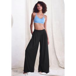 Lascana Damen Schlupfhose, Schwarz, Gr. 40/42, Sommerhosen, Material: Polyester