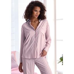Lascana Damen Pyjamaoberteil, Rosa, Gr. 32, Pyjamas, Material: Viskose