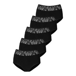 VIVANCE BY LASCANA Taillenslip schwarz Gr. 36/38 f&uuml;r Damen. Mit Spitze. K&ouml;rpernah. Nachhaltig.