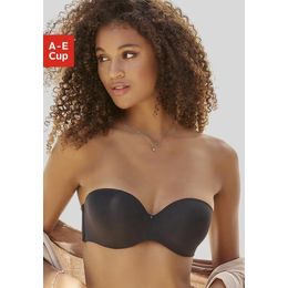 Lascana Multiway-BH schwarz Gr. 75E. Mit Seitlichen St&auml;bchen
