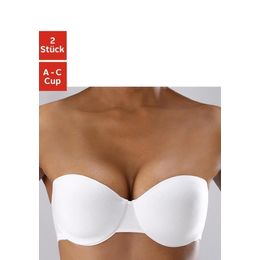 PETITE FLEUR BY LASCANA Schalen-BH schwarz+wei&szlig; Gr. 85B. Mit B&uuml;gel. Nachhaltig.