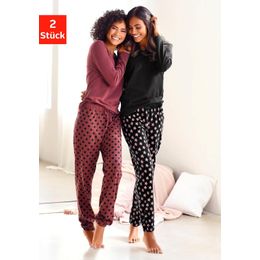 Damen Pyjama, Bunt, Gr. 44/46, Vivance Dreams by Lascana, Pyjamas, 100% Baumwolle