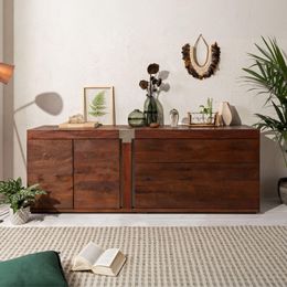 Sideboard Mango 200x45x75 braun lackiert Amsterdam #30