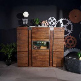Highboard Mango 160x45x142 braun lackiert Amsterdam #07
