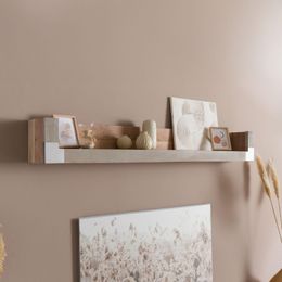 Wandregal Akazie 240x22x24 beige lackiert Amsterdam #124