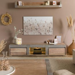 TV-Board Akazie 205x48x39 beige lackiert Amsterdam #102