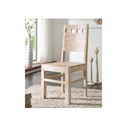 Stuhl Akazie 45x45x100 white stone get&uuml;ncht NATURE WHITE #120