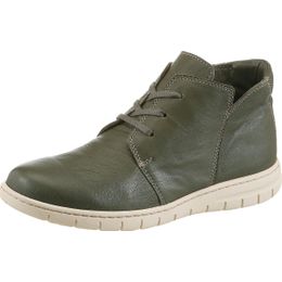 Damen Stiefelette aus Echtleder khaki Gr&ouml;&szlig;e 37