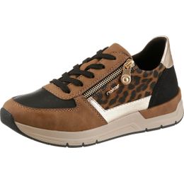 Rieker Damen Sneaker schwarz-goldfarben Gr&ouml;&szlig;e 42