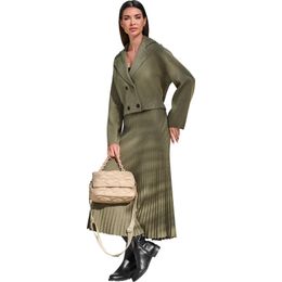 Heine Damen Strickjacke zweireihig gekn&ouml;pft khaki-meliert Gr&ouml;&szlig;e 44