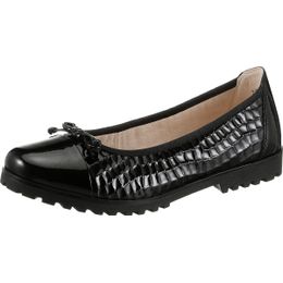 Caprice Damen Ballerina aus Lackleder, gepr&auml;gt schwarz Gr&ouml;&szlig;e 39