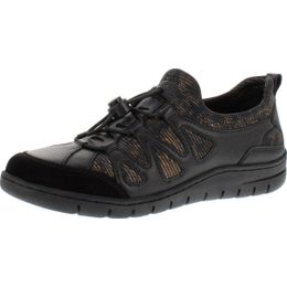 Naturl&auml;ufer Damen Slipper mit Stretch-Einsatz schwarz Gr&ouml;&szlig;e 39