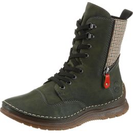 Rieker Damen Schn&uuml;rstiefel khaki Gr&ouml;&szlig;e 38