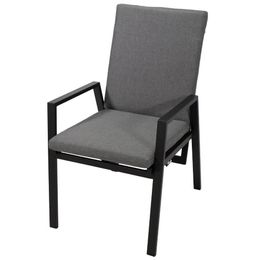 Pharao24.de Balkonstuhl Outdoor St&uuml;hle aus Webstoff mit Gestell aus Metall