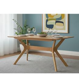 Pharao24.de Massivholztisch Holztisch im Skandi Design 140 cm breit