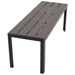 Pharao24.de Balkonbank Sitzbank in Anthrazit und Dunkelgrau 120 cm breit