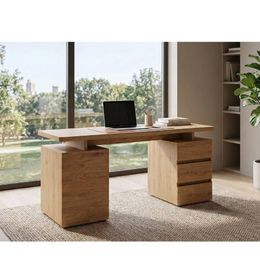 Pharao24.de Schreibtisch Laptopschreibtisch mit drei Schubladen in modernem Design