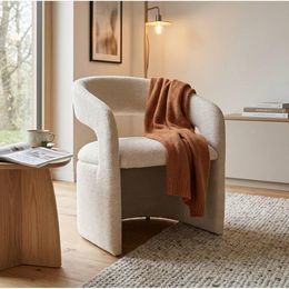 Pharao24.de Sessel Wohnzimmersessel in modernem Design aus Boucle Stoff