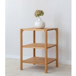 Pharao24.de Standregal Wohnzimmerregal aus Eiche Massivholz in modernem Design