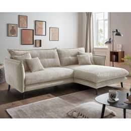 Pharao24.de Ecksofa Polsterecke aus Cord in Beige