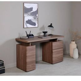 Pharao24.de Schreibtisch Designschreibtisch in Walnussfarben mit einer Schublade