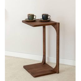 Pharao24.de Anstelltisch Massivholztisch in modernem Design braun ge&ouml;lt
